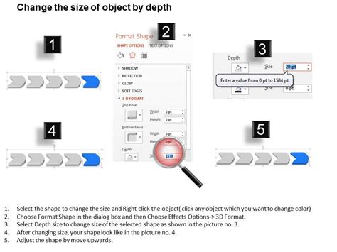 Five Staged Linear Process Flow Arrow Diagram Powerpoint Template Slide Templates PowerPoint