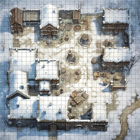 Winter Snow Bundle Battle Map Dnd Battle Map Dandd Battlemap Dungeons