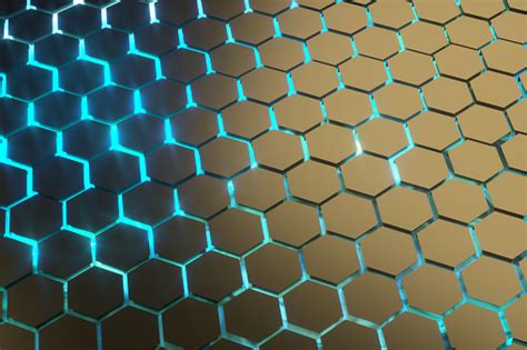 육각형과 추상적 인 배경 미래 지향적 인 기술 벌집 모자이크 3d 렌더 0명에 대한 스톡 사진 및 기타 이미지 0명 3차원