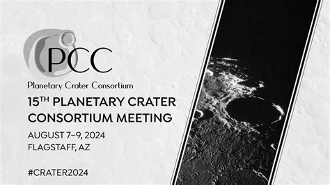 15th Planetary Crater Consortium Meeting