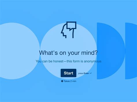 Anonymous Feedback Form Typeform Template