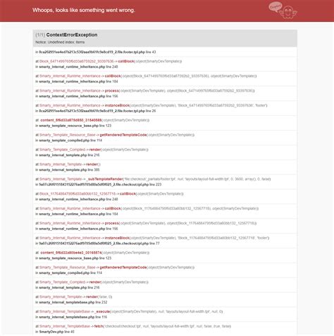 11 Contexterrorexception Notice Undefined Index Items General