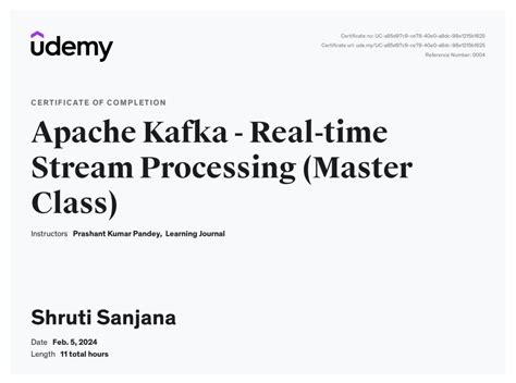 shruti sanjana on linkedin udemy course completion certificate