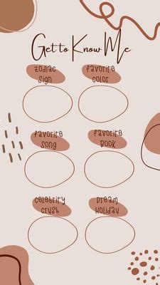 Free Custom Get To Know Me Instagram Story Templates Canva