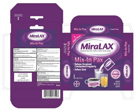 Miralax Powder For Solution Bayer Healthcare Llc