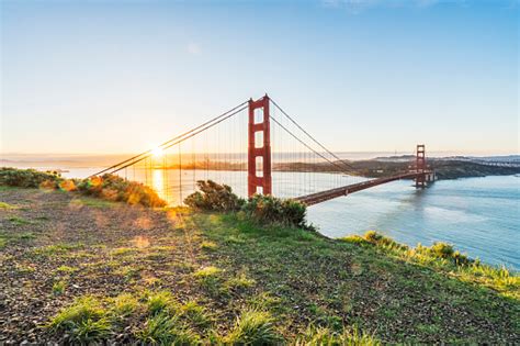 미국 캘리포니아 샌 프란 시스 코 골든 게이트 브리지 호크 힐에서 본 골든 게이트 브리지에 대한 스톡 사진 및 기타 이미지 골든 게이트 브리지 샌프란시스코 캘리포니아