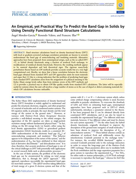 PDF An Empirical Yet Practical Way To Predict The Band Gap In Solids By Using Density