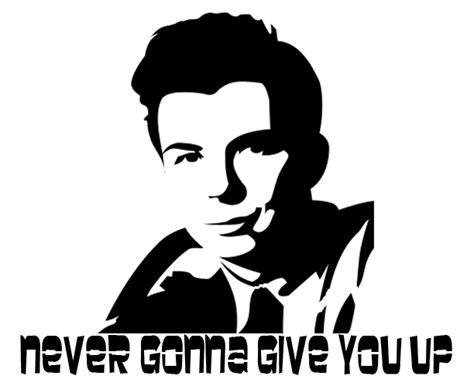 Never Gonna Give You Up Pumpkin Stencil Never Gonna Give You Up Meme