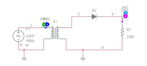 Half Wave Rectifier Circuit Multisim Live