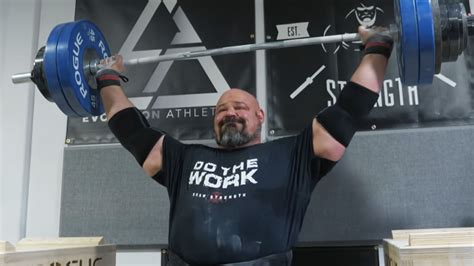 Brian Shaw Locks Out Massive 425 Lbs Behind The Neck Press In Training