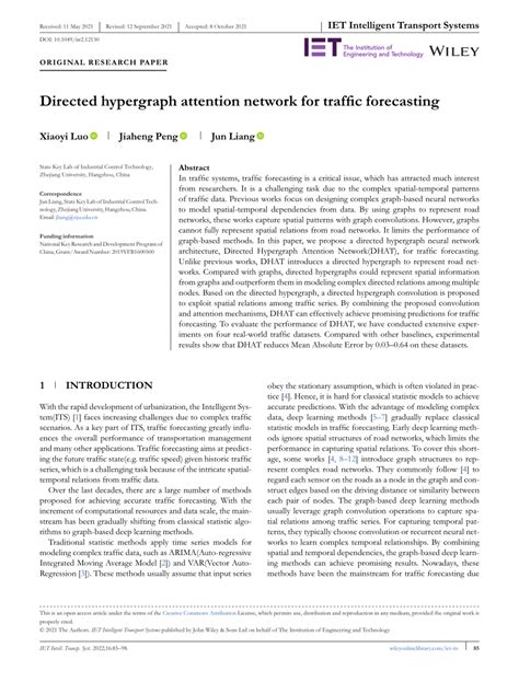 Pdf Directed Hypergraph Attention Network For Traffic Forecasting