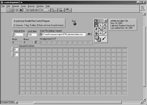 Screenshot Of Labview Front Panel For Download Scientific Diagram