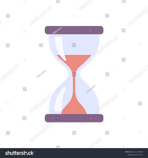 Hourglass Running Out Time End Deadline Stock Vector Royalty Free