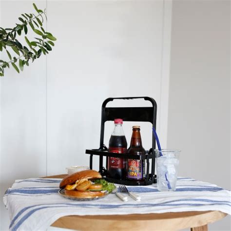 맥주 음료 캐리어 캠핑 접이식 테이크아웃 컵홀더