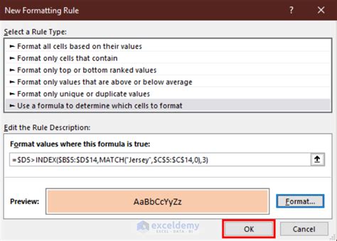How To Apply Conditional Formatting With Index Match In Excel