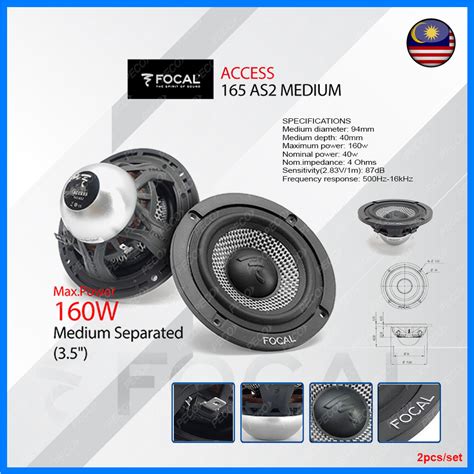 focal access 165 as3 as2 3 3 5 the spirit of sound car speaker