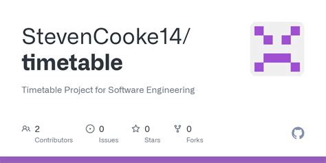Github Stevencooke14 Timetable Timetable Project For Software Engineering