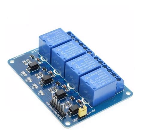 Modulo De Relevadores Relay De 4 Canales A 5v Meses Sin Intereses