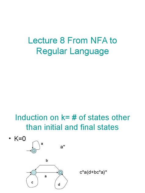 lecture 8 from nfa to regular language download free pdf teaching