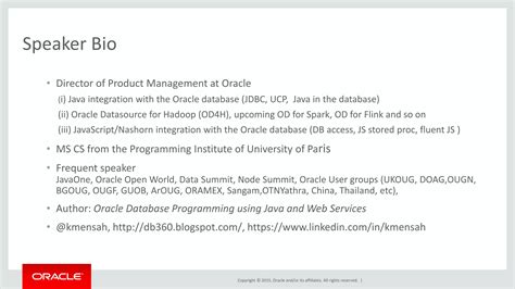 Turning Relational Database Tables Into Hadoop Datasources By Kuassi