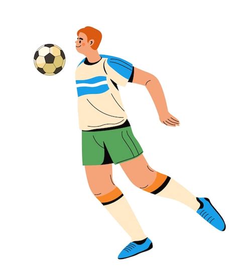 Premium Vector Football Player Receiving Pass Or Taking Kick