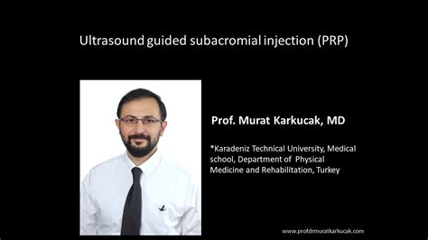 Ultrasound Guided Subacromial Injection Prp Youtube