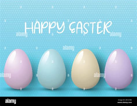 Easter Background With Patel Coloured Eggs Stock Vector Image And Art Alamy