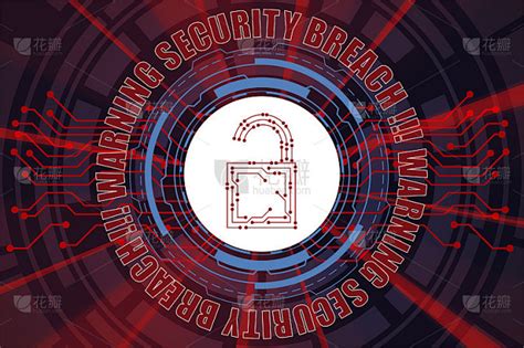 警告网络安全漏洞标志