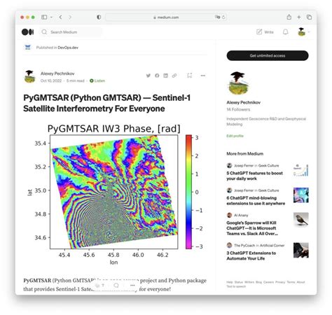 Alexey Pechnikov On Linkedin Read On Medium Pygmtsar Python Gmtsar — Sentinel 1 Satellite