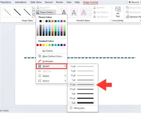how to insert dotted lines in powerpoint effectively myexcelonline