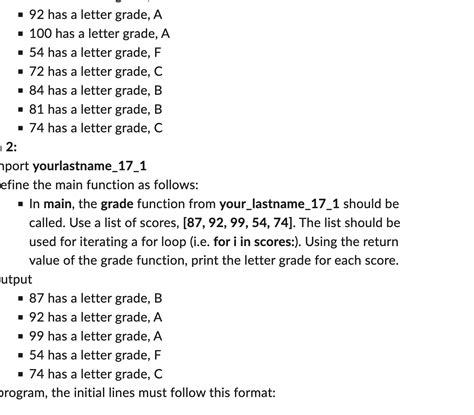 Solved Write A Function Grade Score Which Is Given An Chegg Com