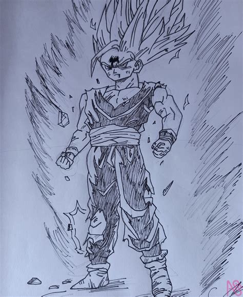 Gohan Ssj2 Drawing Full Body