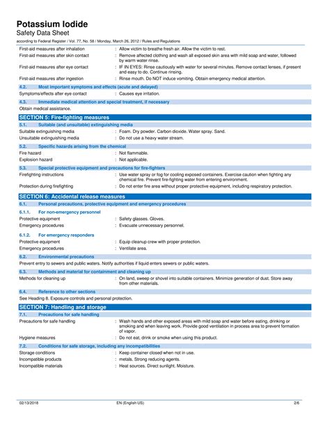 Potassium Iodide Msdspdf