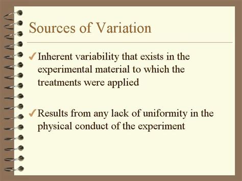 Sources Of Variation