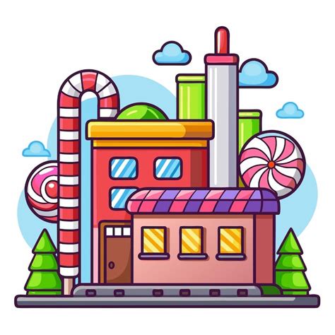 Premium Vector Sweet Candy Factory Vector Icon Illustration