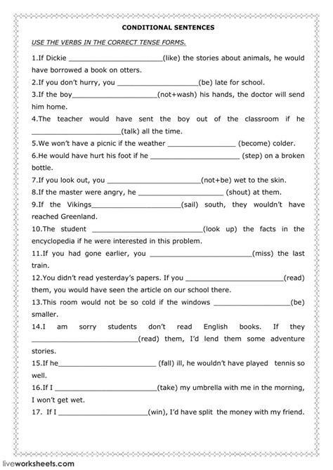 Conditional Sentences Worksheet