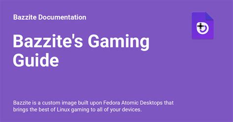 Bazzites Gaming Guide Bazzite Documentation