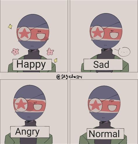 Countryhumans North Korea Quốc Kỳ Hình Vui Chuyện Cười