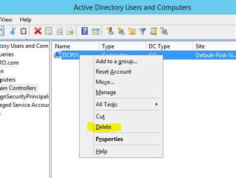 how to remove active directory server manually technical blog