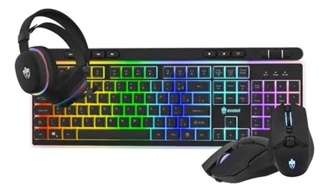 Kit Teclado Rgb Hera Fone Headset Kon E Mouse Zoro Evolut Frete Grátis