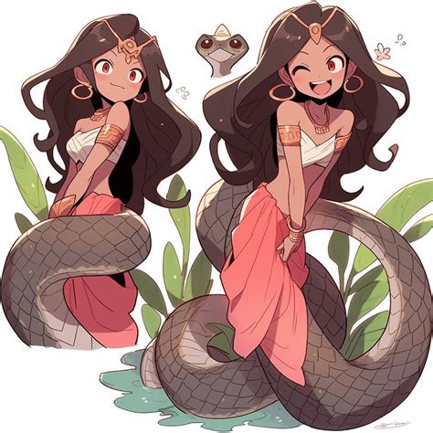 Happy Snake Girl By K Jackson Katss On Deviantart