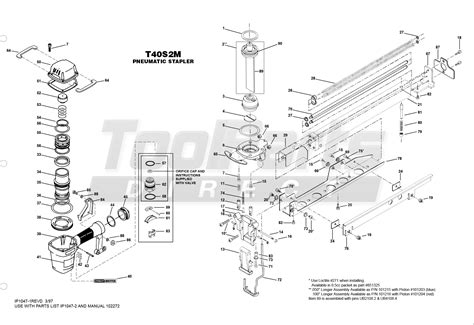 Download Stapler Drawing Assembly Bostitch T50 Air Stapler Diagrams