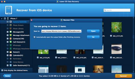 How To Recover Data From Ios Devices Leawo Ios Data Recovery Mac User Guide
