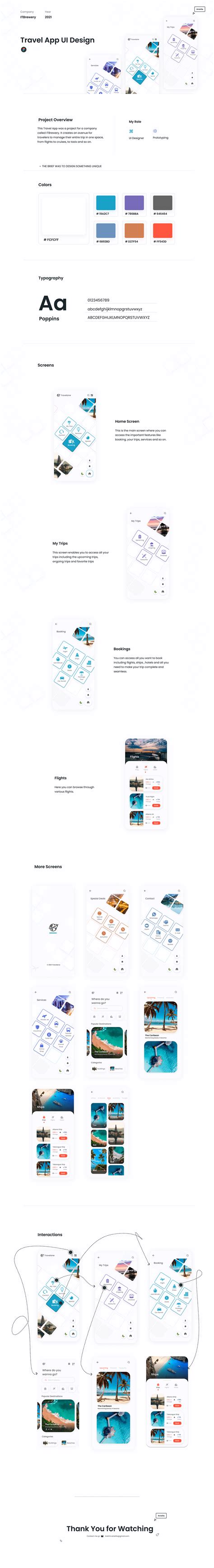 travel app ui design behance