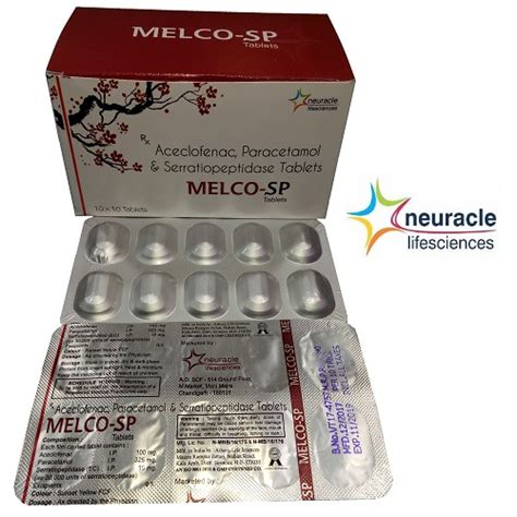 Affordable Price Acelofenac Paracetamol And Serratiopeptidase Tablets Suitable For All Ages