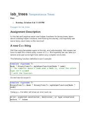 Cs225 Lab Trees Pdf Lab Trees Tempestuous Trees Due Sunday October 8