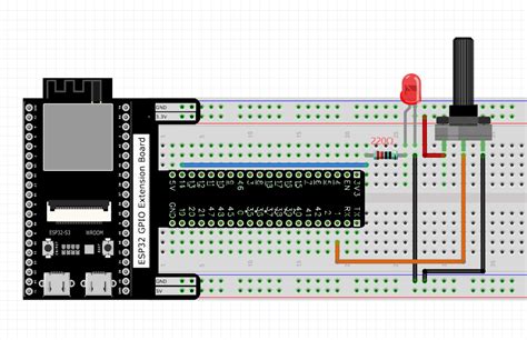 Chapter 9 Potentiometer And Led — Super Starter Kit For Esp32 S3 Wroom