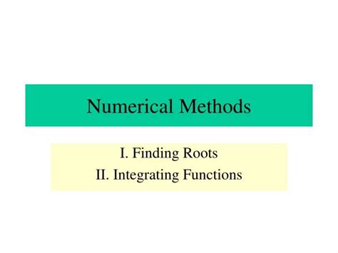 PPT Numerical Methods PowerPoint Presentation Free Download ID