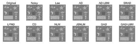 Denoising Results Of A Simulated Ultrasound Image With A Speckle Download Scientific Diagram