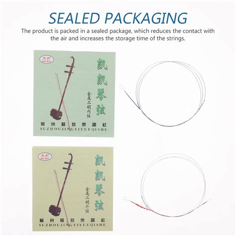 Totority 12 Sets Erhu Strings Gitarre Instrument Musical Instrument